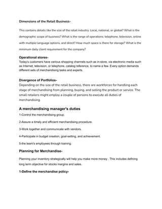 merchandise article.pdf | Retail Industry | Industries