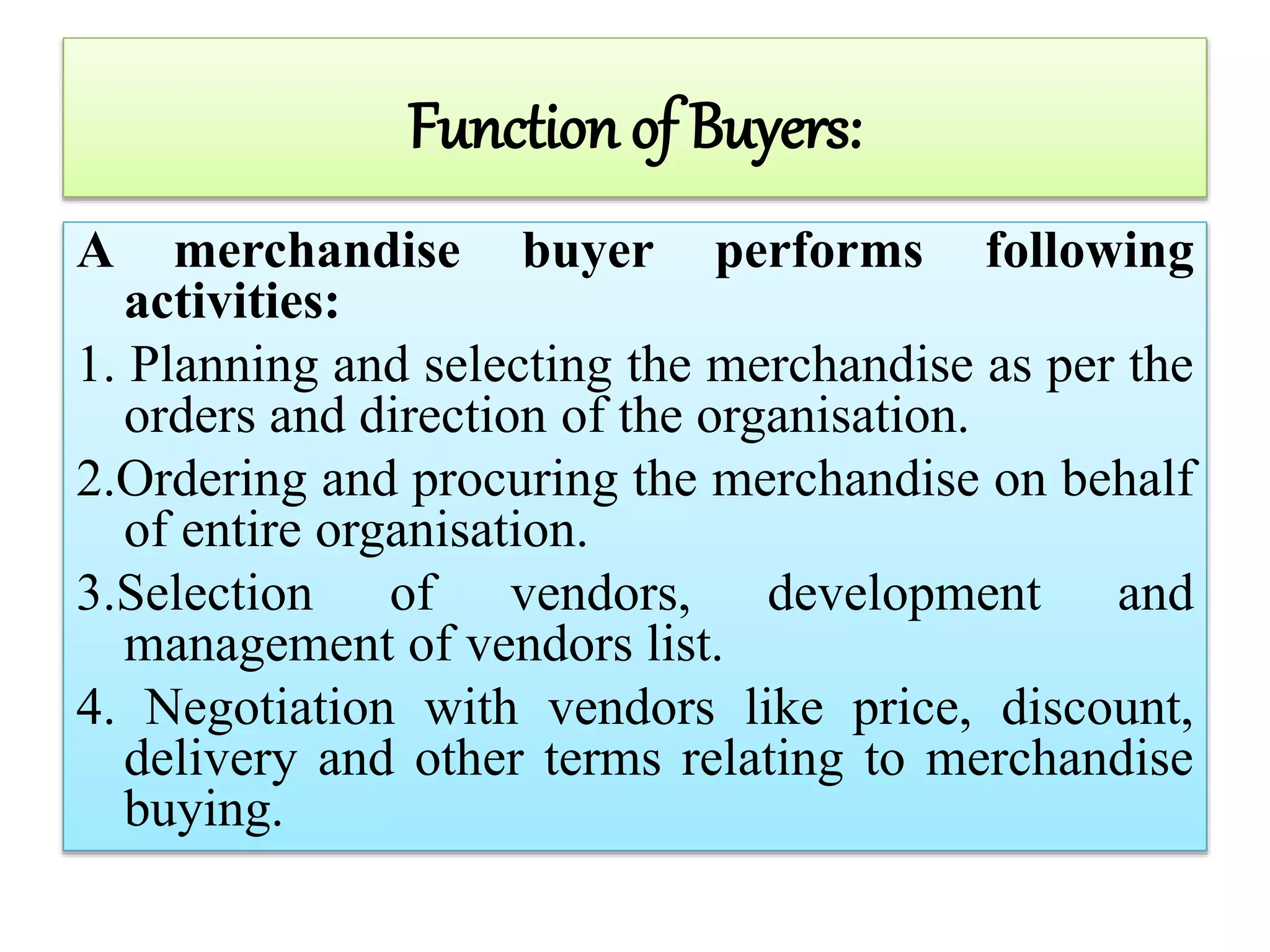 Merchandise management | PPTX