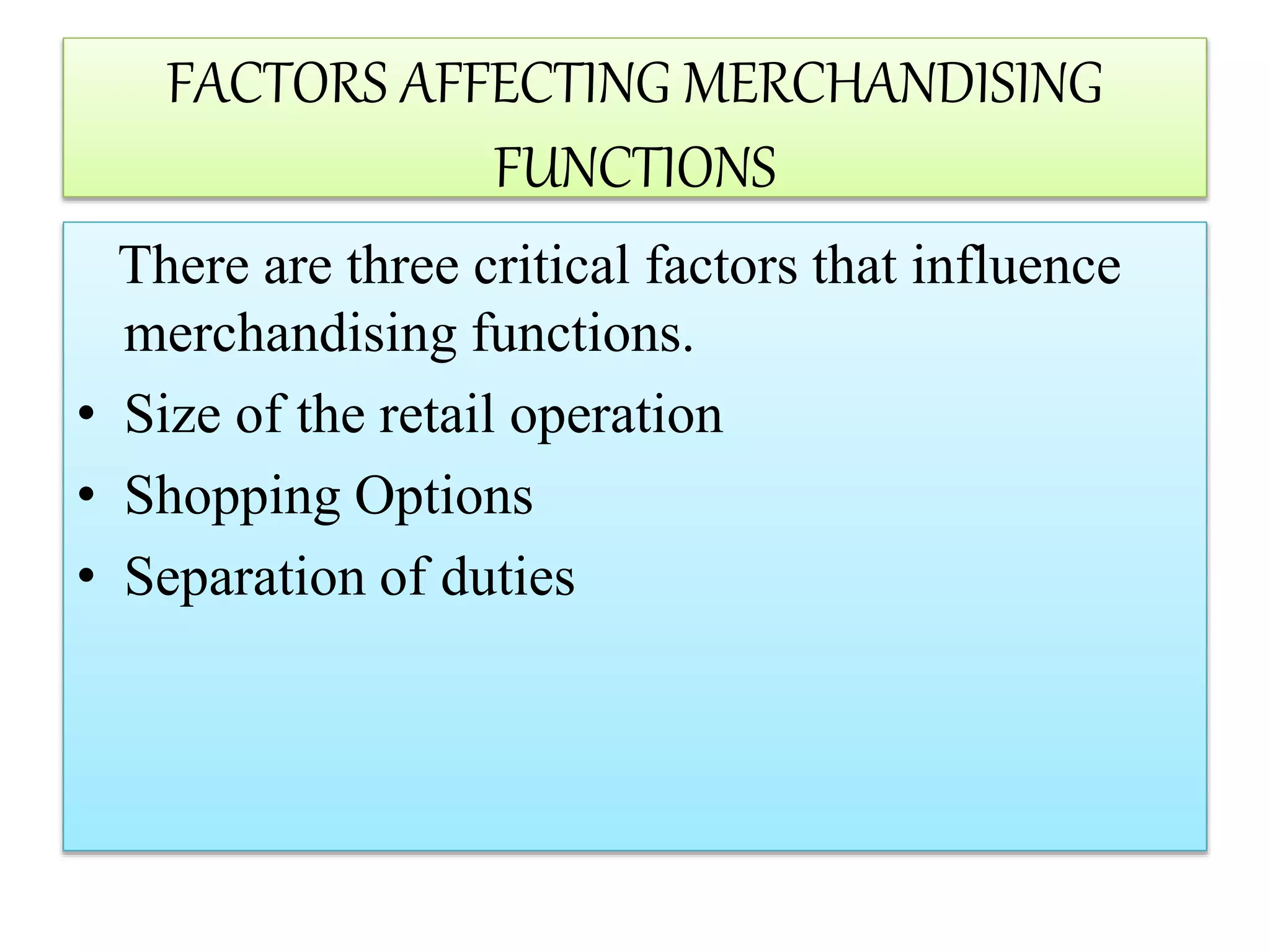 Merchandise management | PPTX