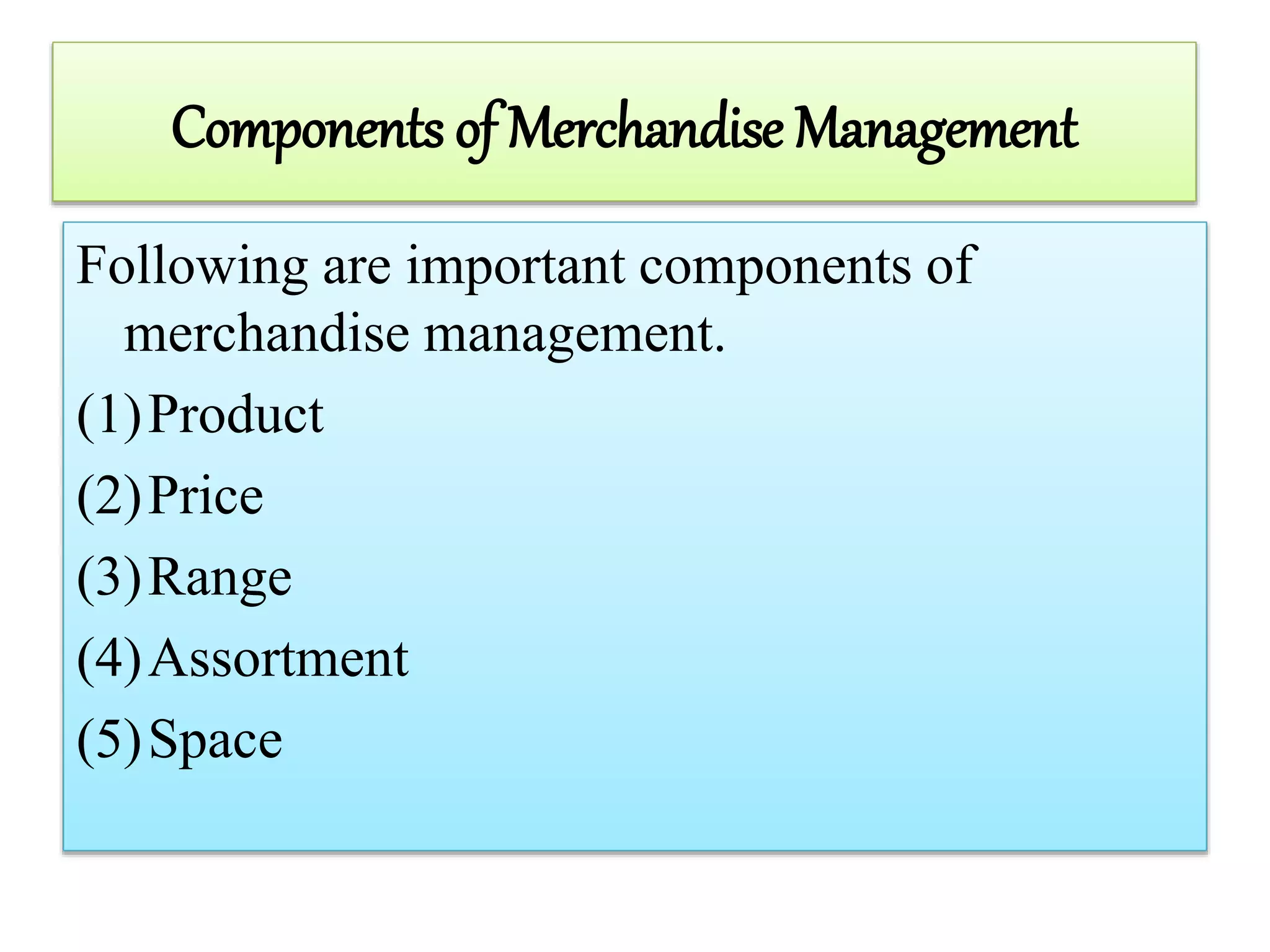Merchandise management | PPTX