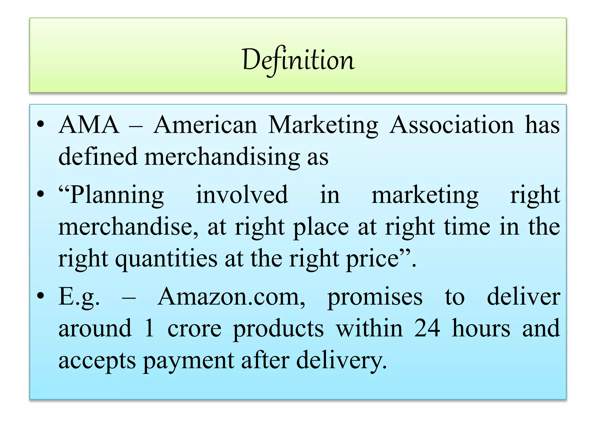Merchandise management | PPTX