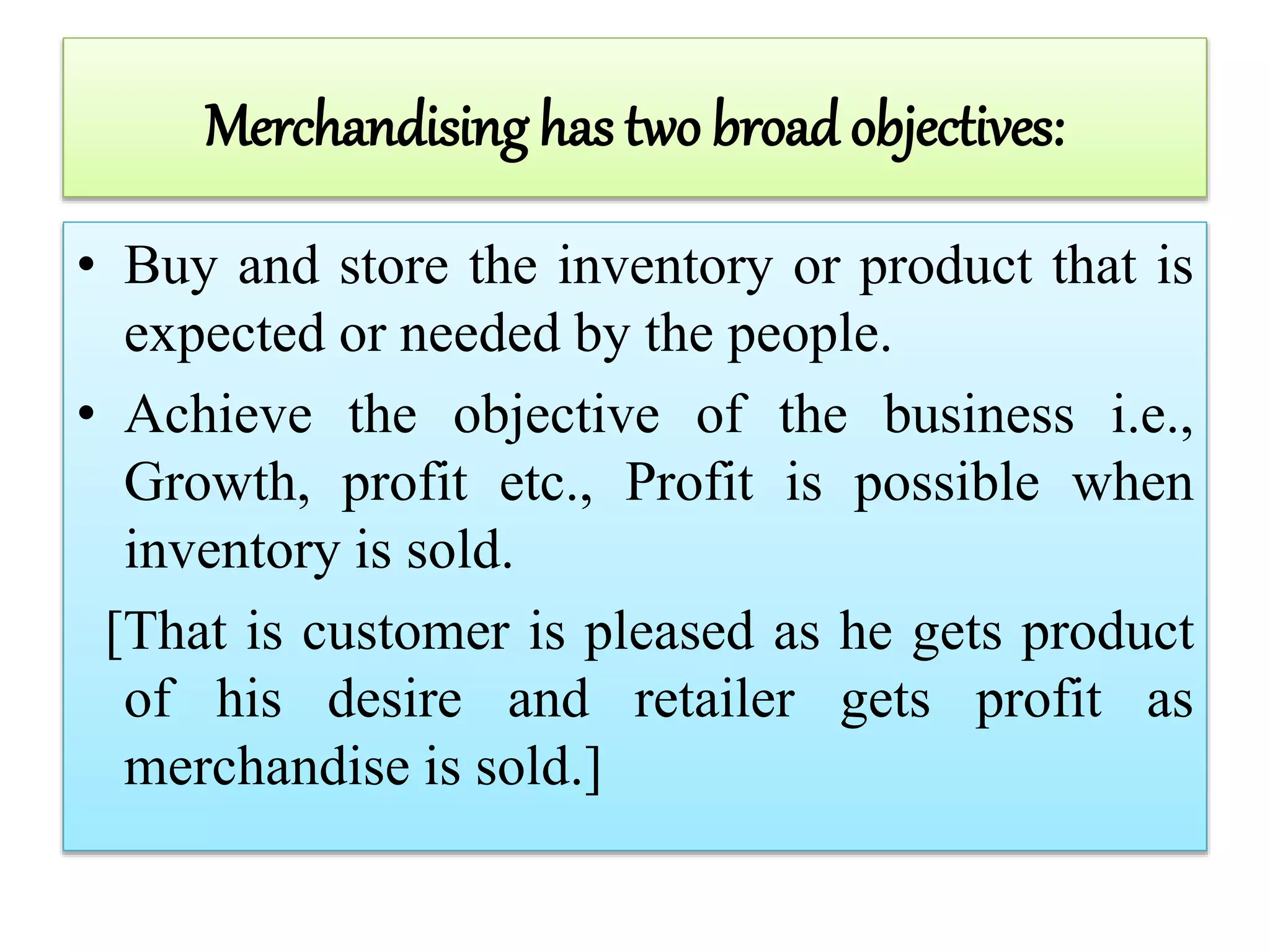 Merchandise management | PPTX