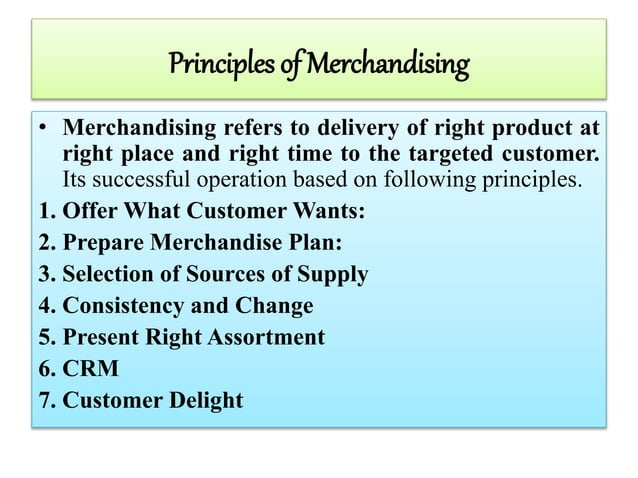 Merchandise management | PPTX | Retail Industry | Industries