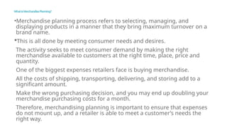 marketing management merchandise planning.pptx.. | PPT
