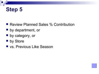 Merchandise planning step by step process | PPT