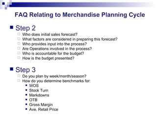Merchandise planning step by step process | PPT