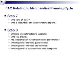 Merchandise planning step by step process | PPT