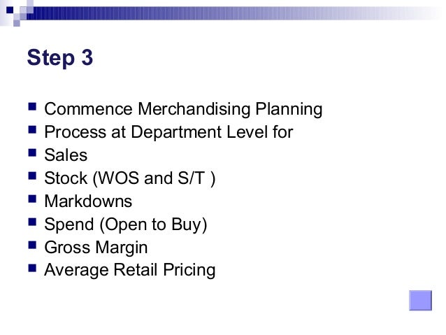 Merchandise planning step by step process