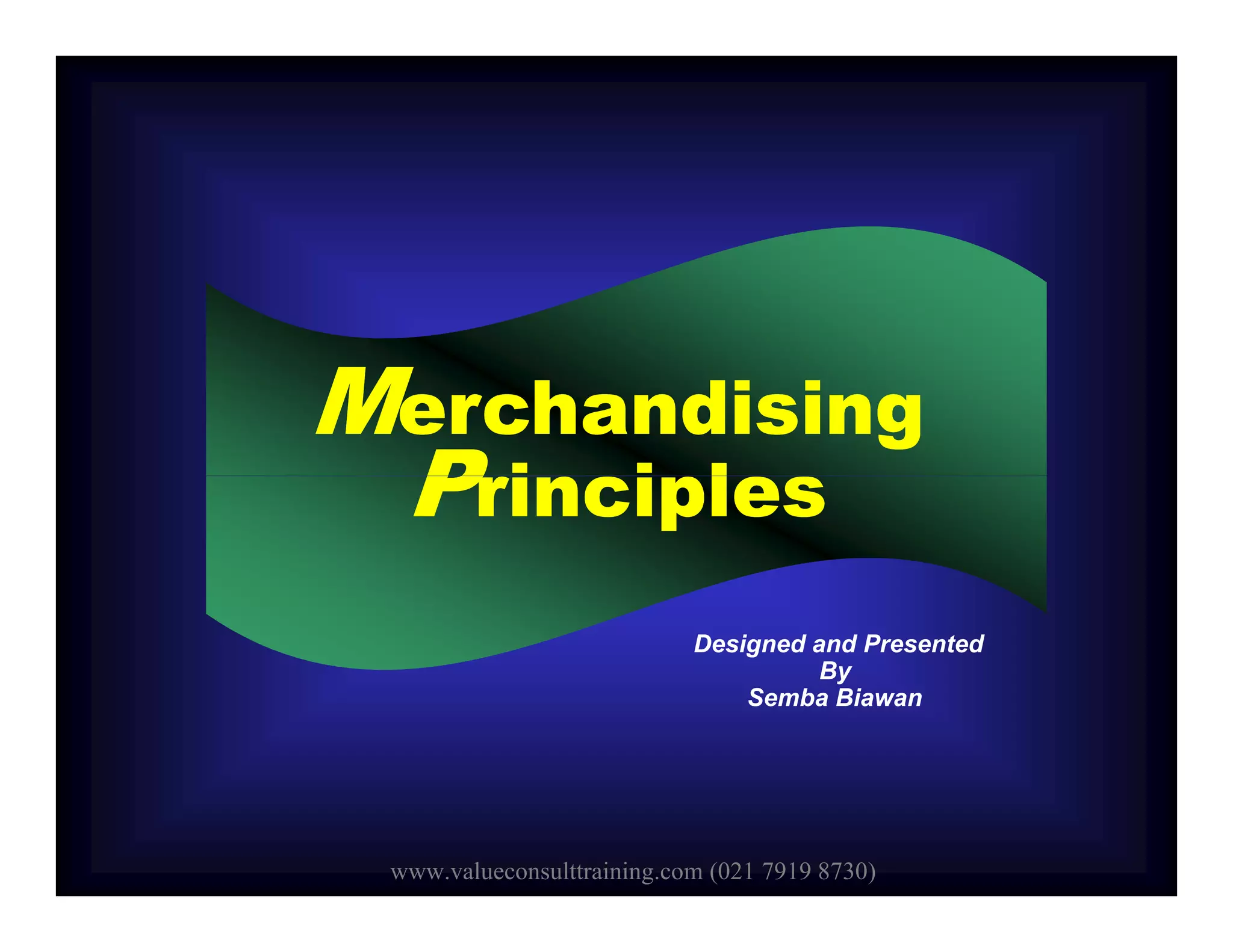 Merchandising principle | PDF