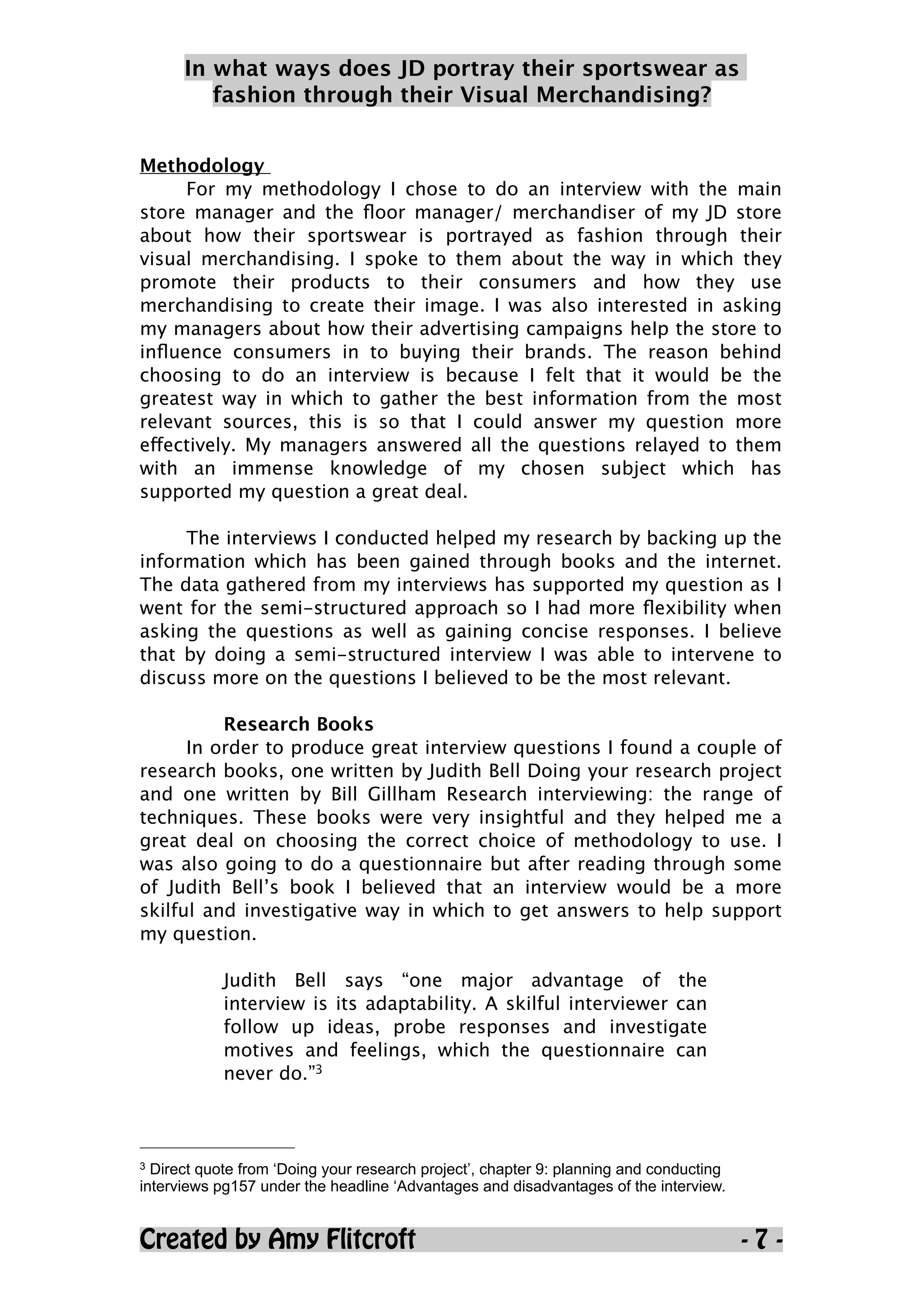 Merchandising report | PDF