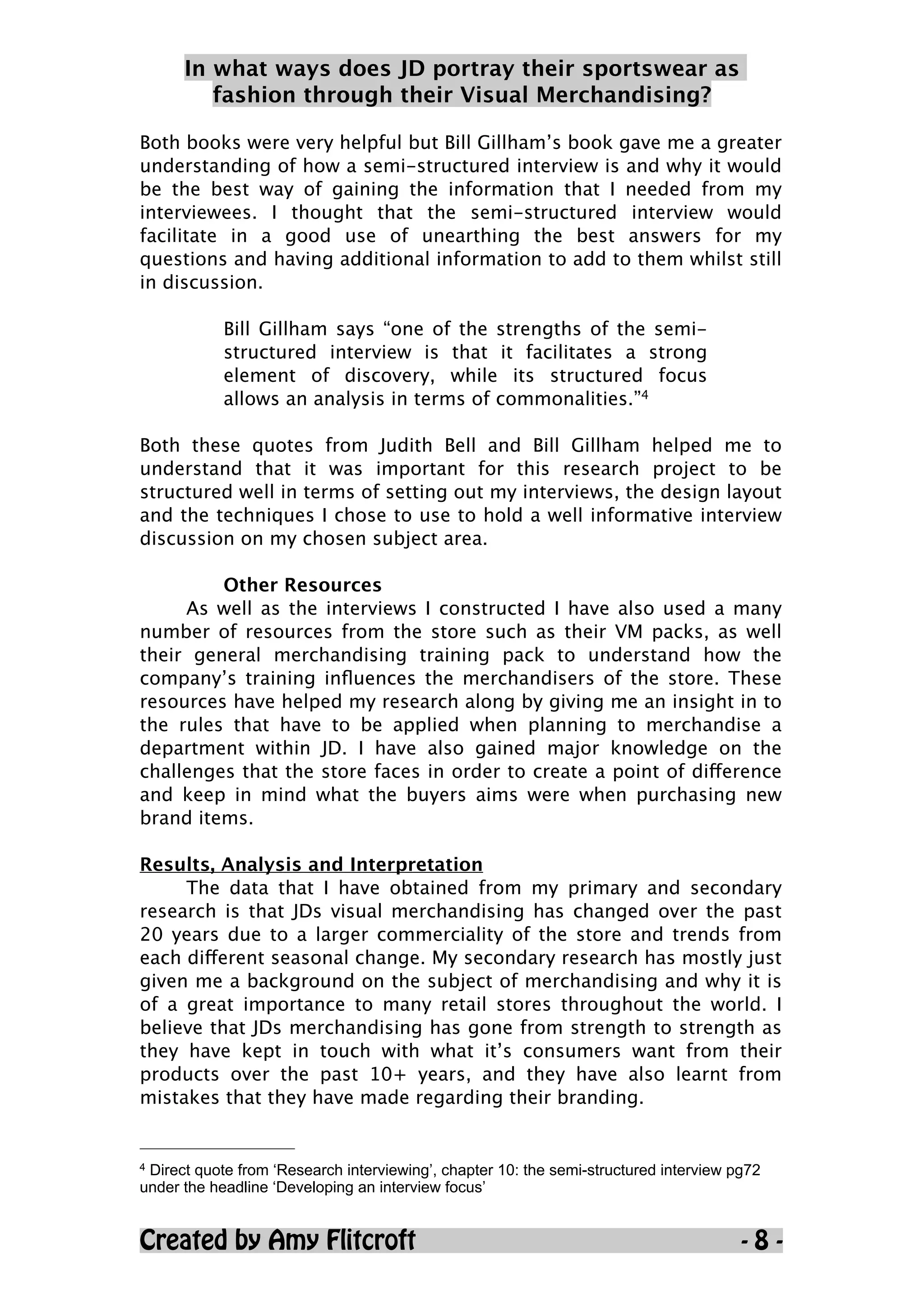 Merchandising report | PDF