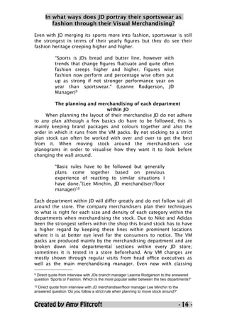 Merchandising report | PDF