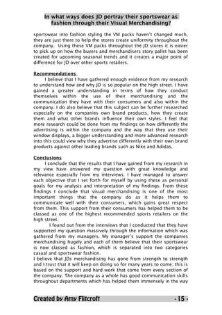 Merchandising report | PDF