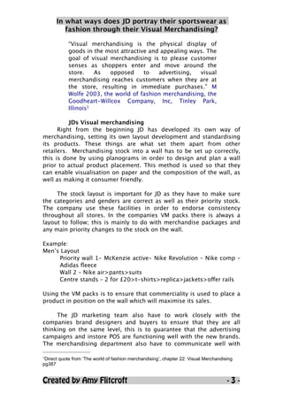 Merchandising report | PDF