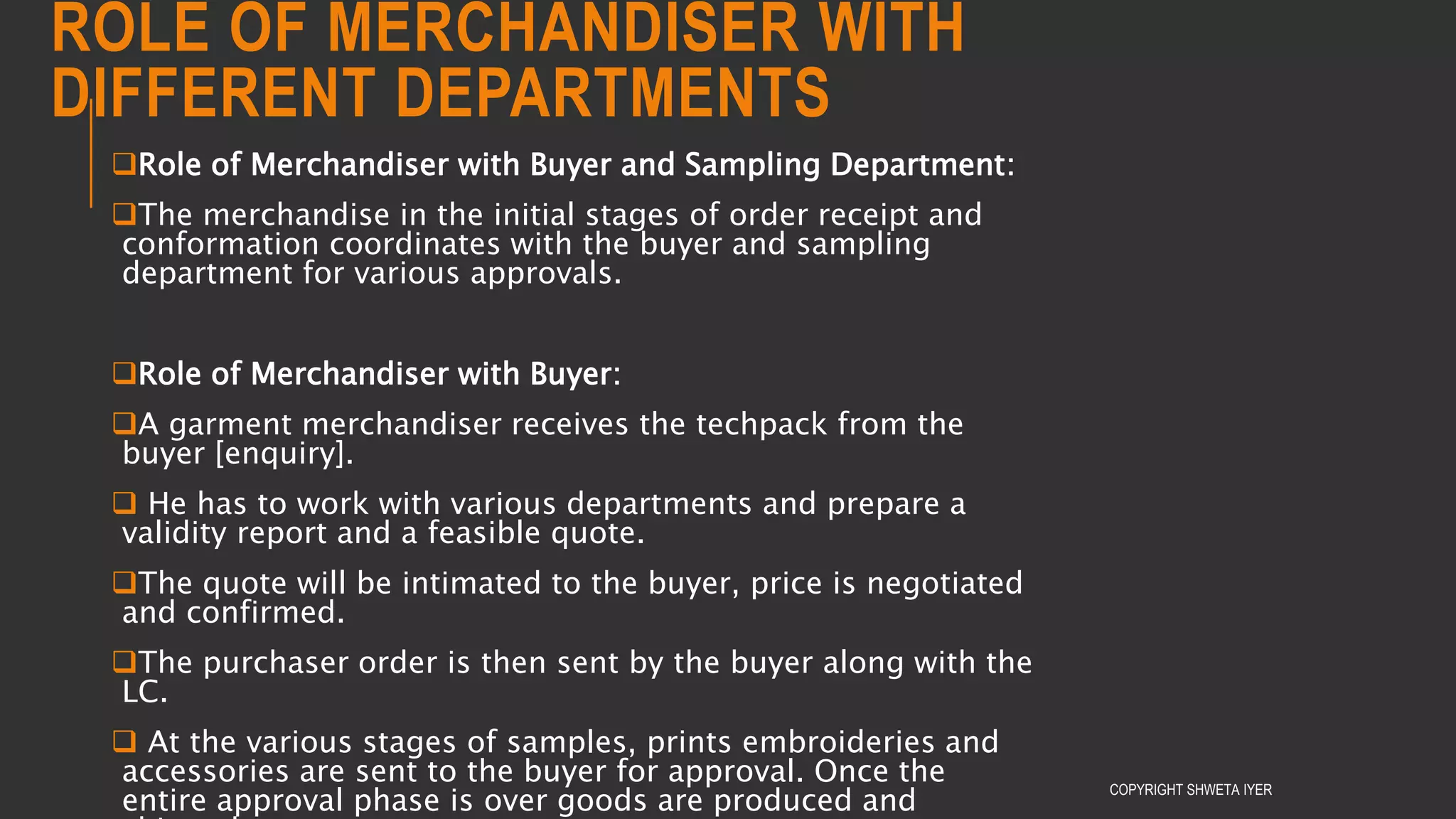 Merchandising roles and responsibilities | PPTX