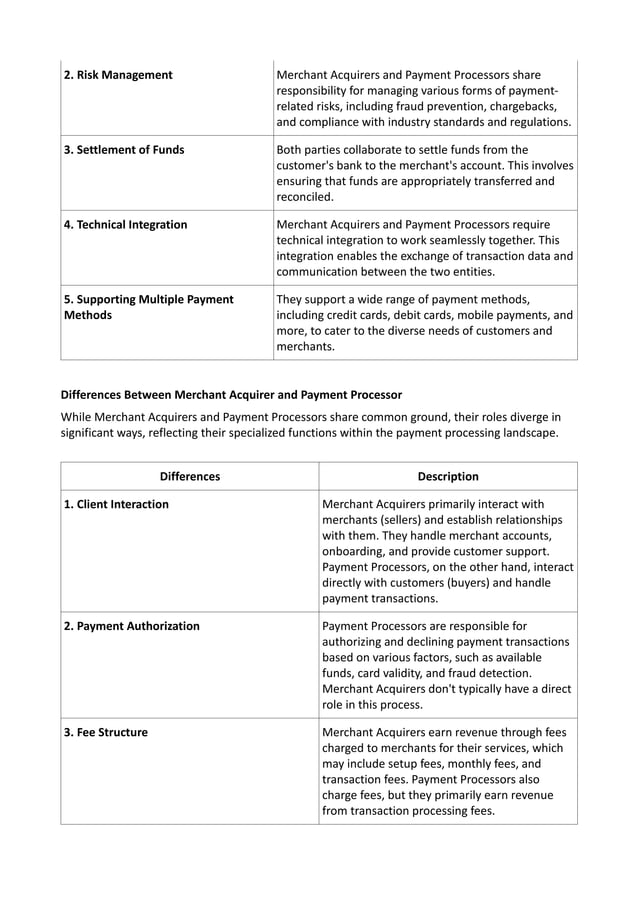 Merchant Acquirer vs Payment Processor The Similarities and the ...