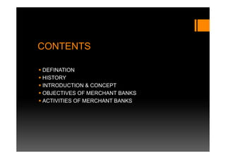 Merchant banking | PDF