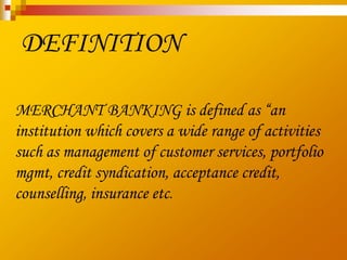 Merchant banking | PPT