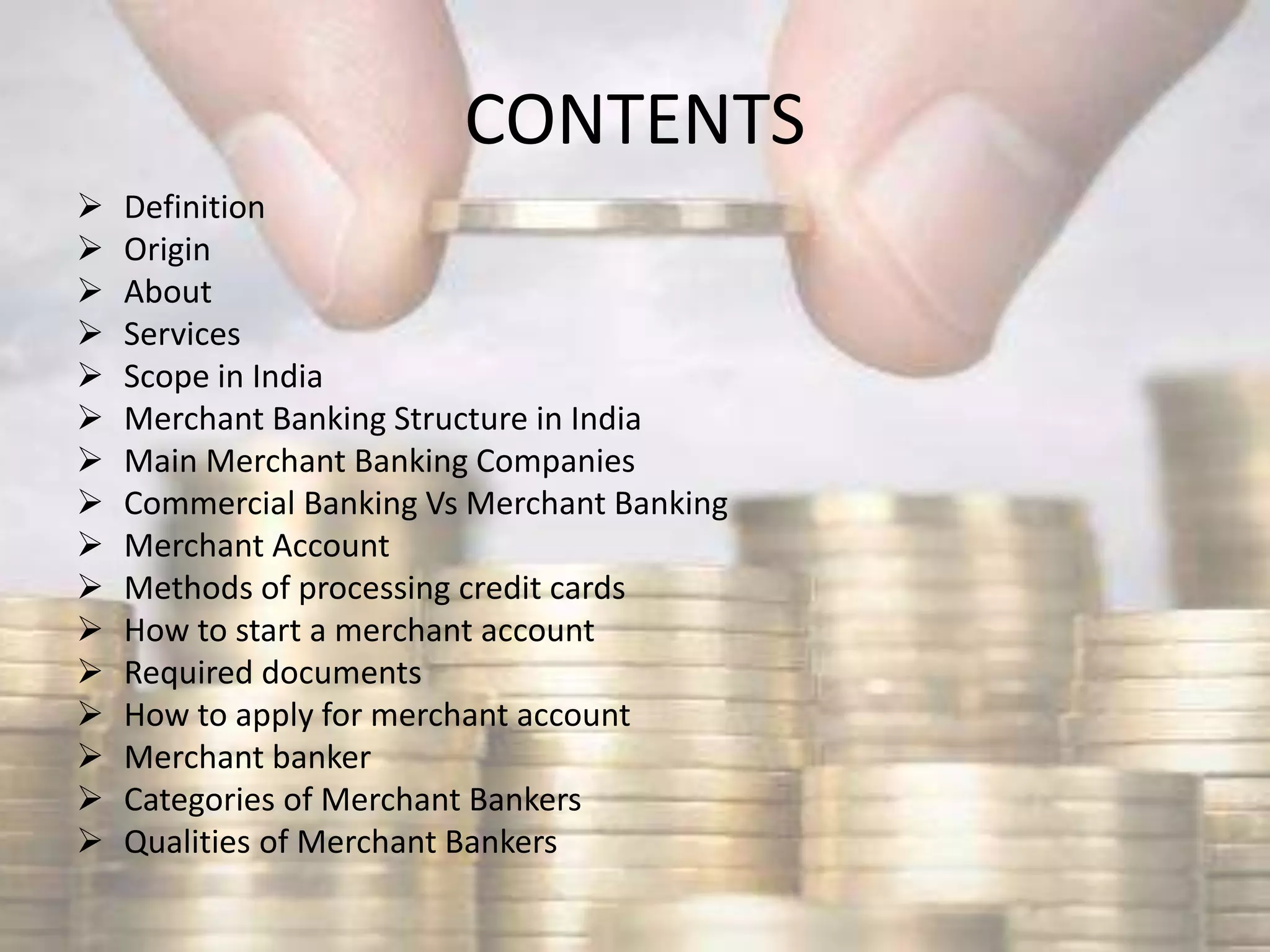 Merchant banking | PPTX