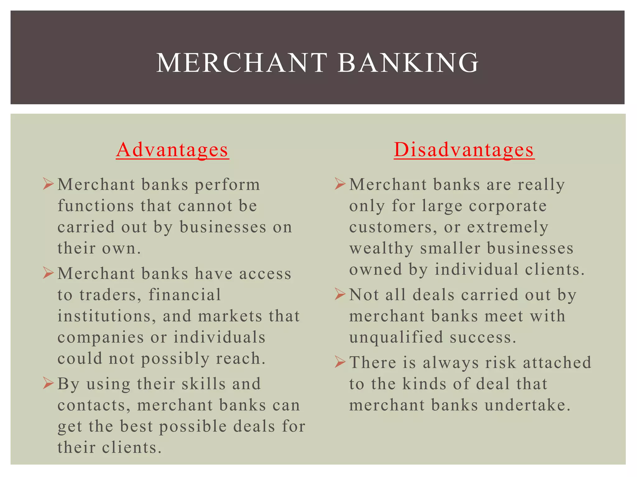 Merchant banking | PPTX