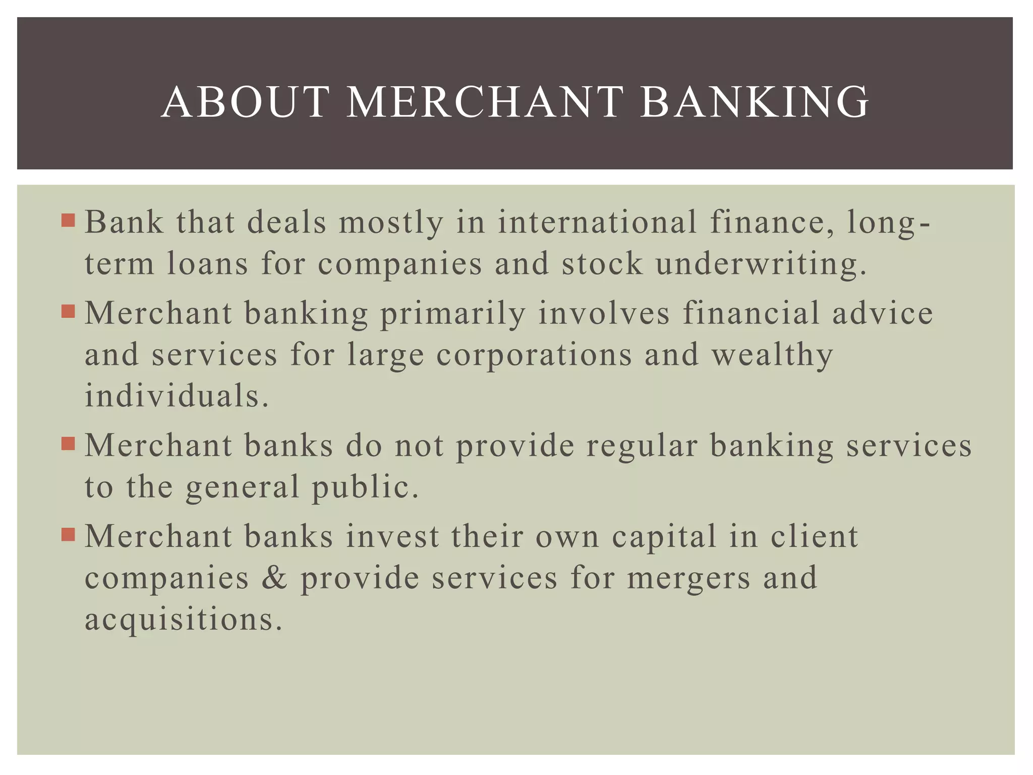 Merchant banking | PPTX