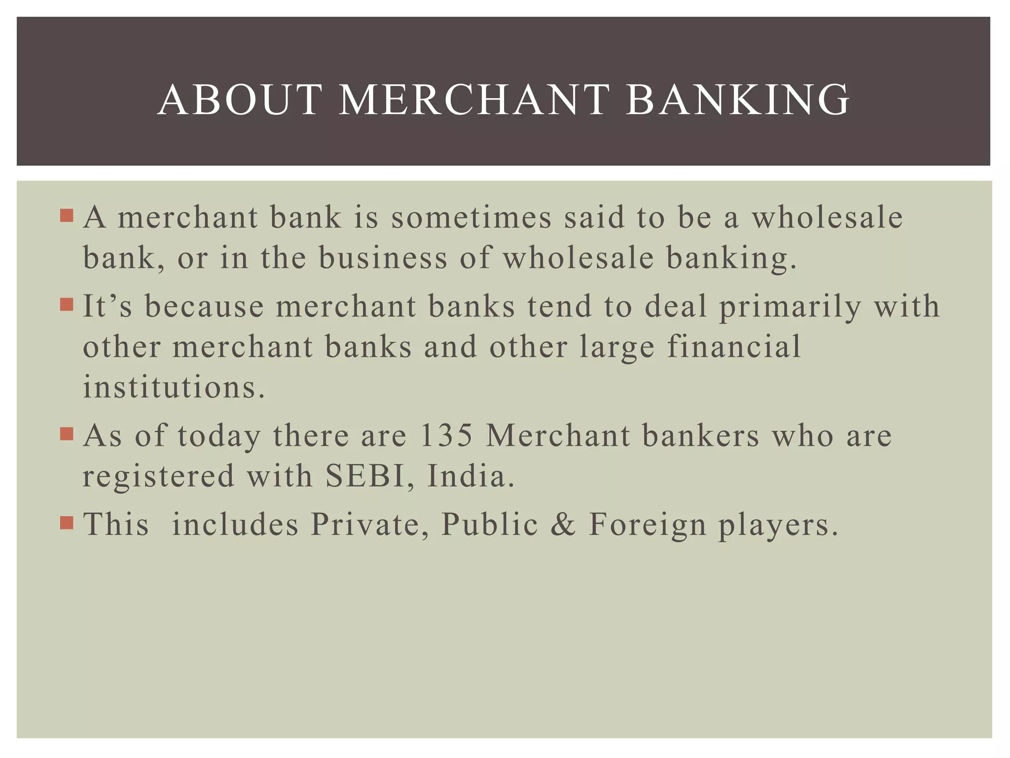 Merchant banking | PPTX