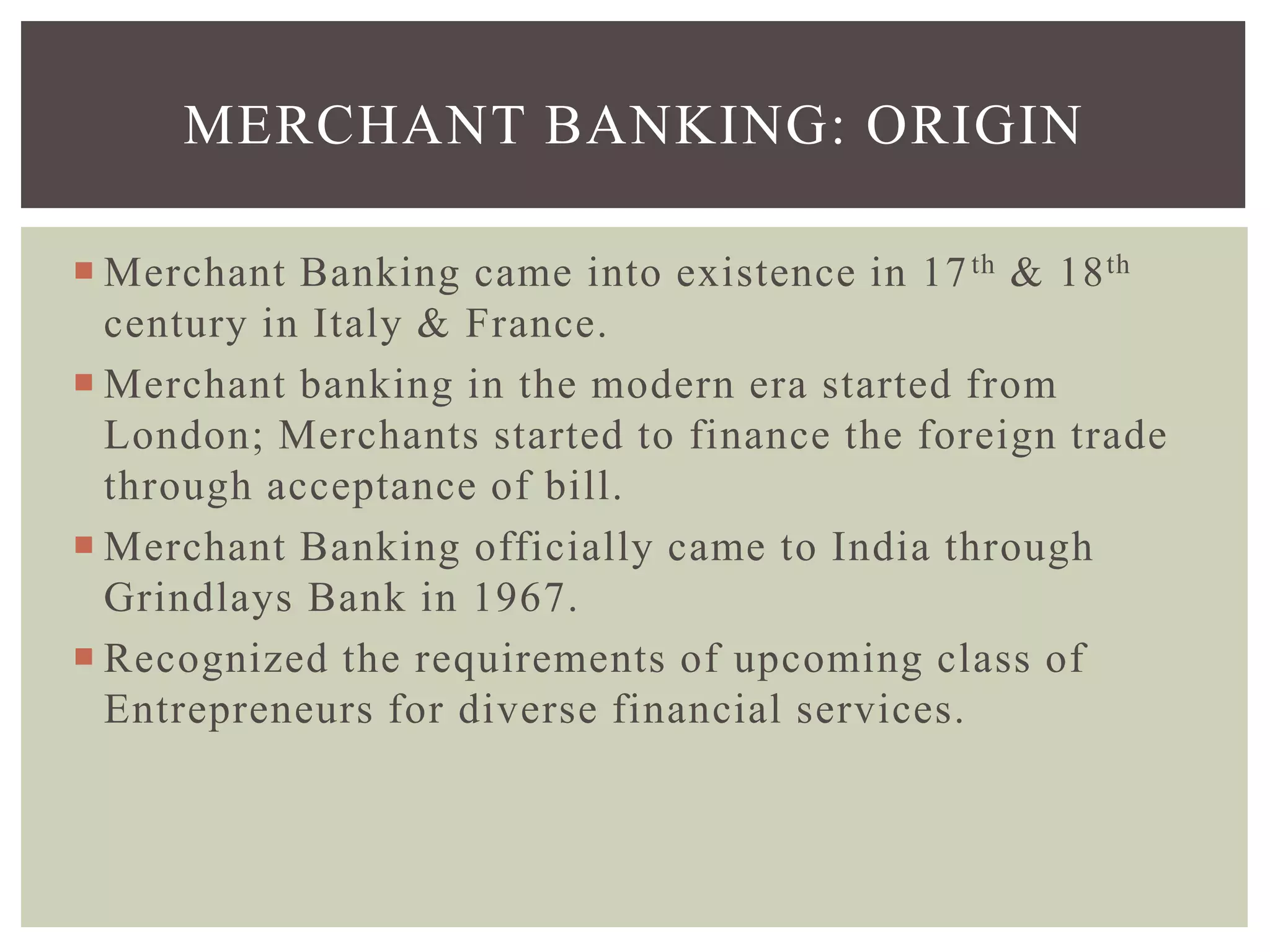 Merchant banking | PPTX