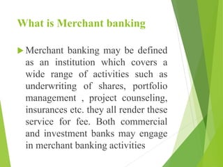 Merchant banking PPT | PPTX