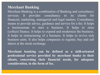 Merchant banking | PPTX