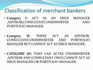 Merchant Banking Functions and Guidelines | PPTX