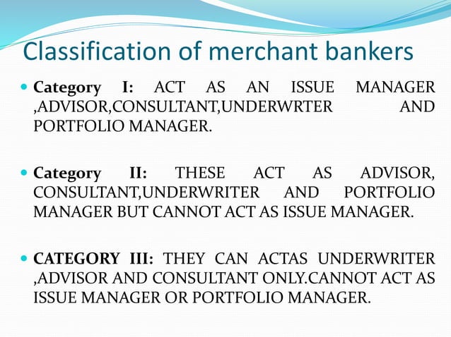 Merchant Banking Functions and Guidelines | PPT