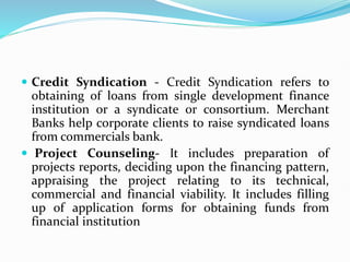 Merchant Banking Functions and Guidelines | PPT