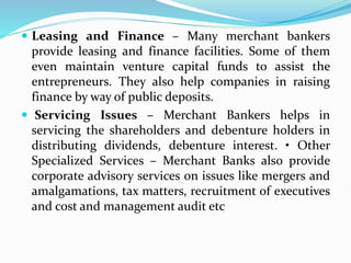 Merchant Banking Functions and Guidelines | PPTX