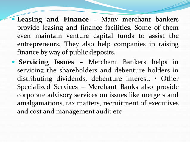 Merchant Banking Functions and Guidelines | PPT