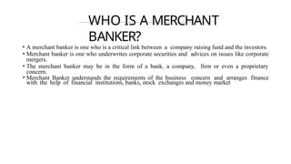 Merchant Banking- My3 Management of Financial services | PPTX