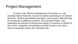 Merchant Banking- My3 Management of Financial services | PPTX