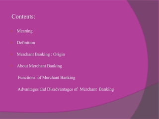 Merchant banking in India- overview Unit- I.pptx