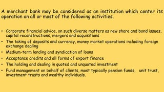 Merchant banking (1) | PPTX