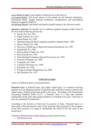 Merchant banking and financial services unit 4 notes for mba | DOC