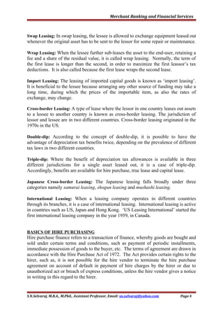 Merchant banking and financial services unit 4 notes for mba | DOC