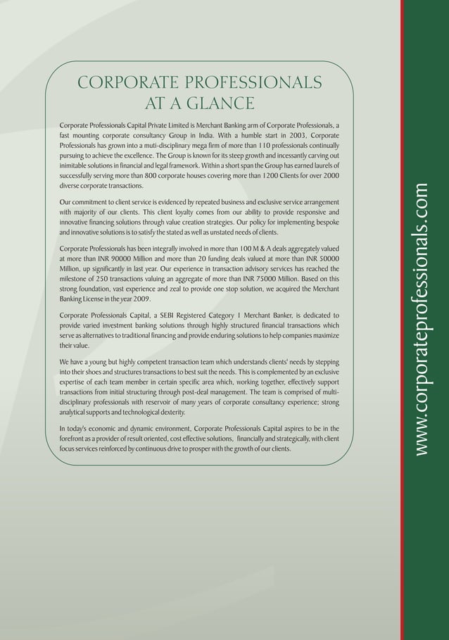Merchant Banking Brochure | PDF | Private Equity | Business Banking & Finance
