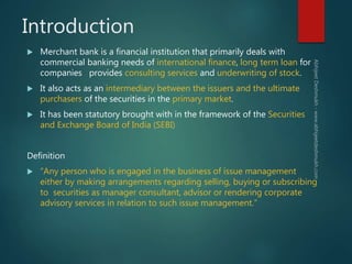 Merchant Banking in India | PPTX