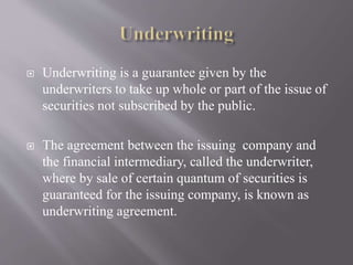 Merchant bank underwriting | PPTX