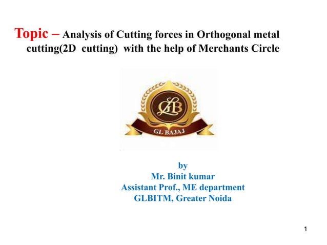 Merchant circle cutting force anlysis | PPTX | Physics | Science