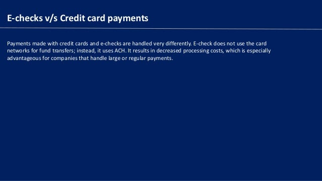 What is Electronic Check Payment | PPT