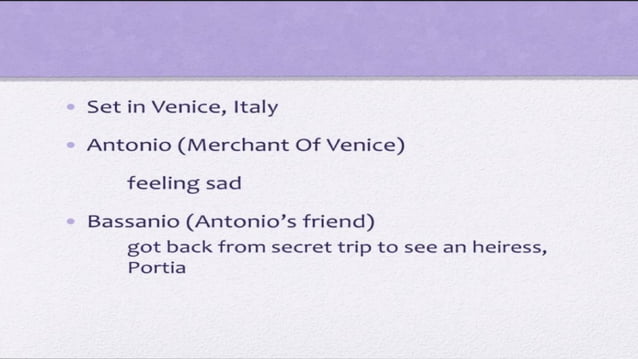merchant of venice short explanation of play written by William ...