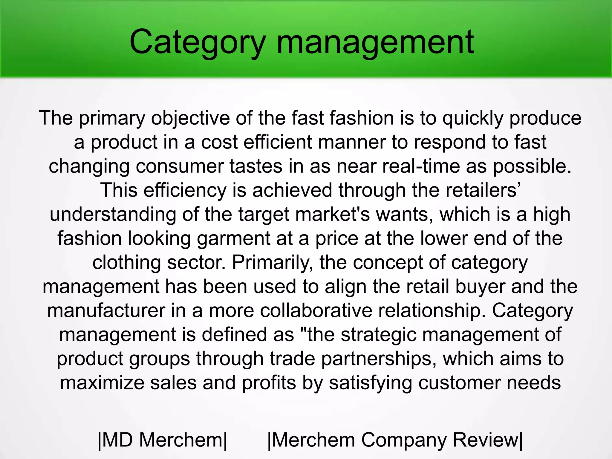 Merchem Company Review - Fast Fashion | PPTX | Apparel Industry ...