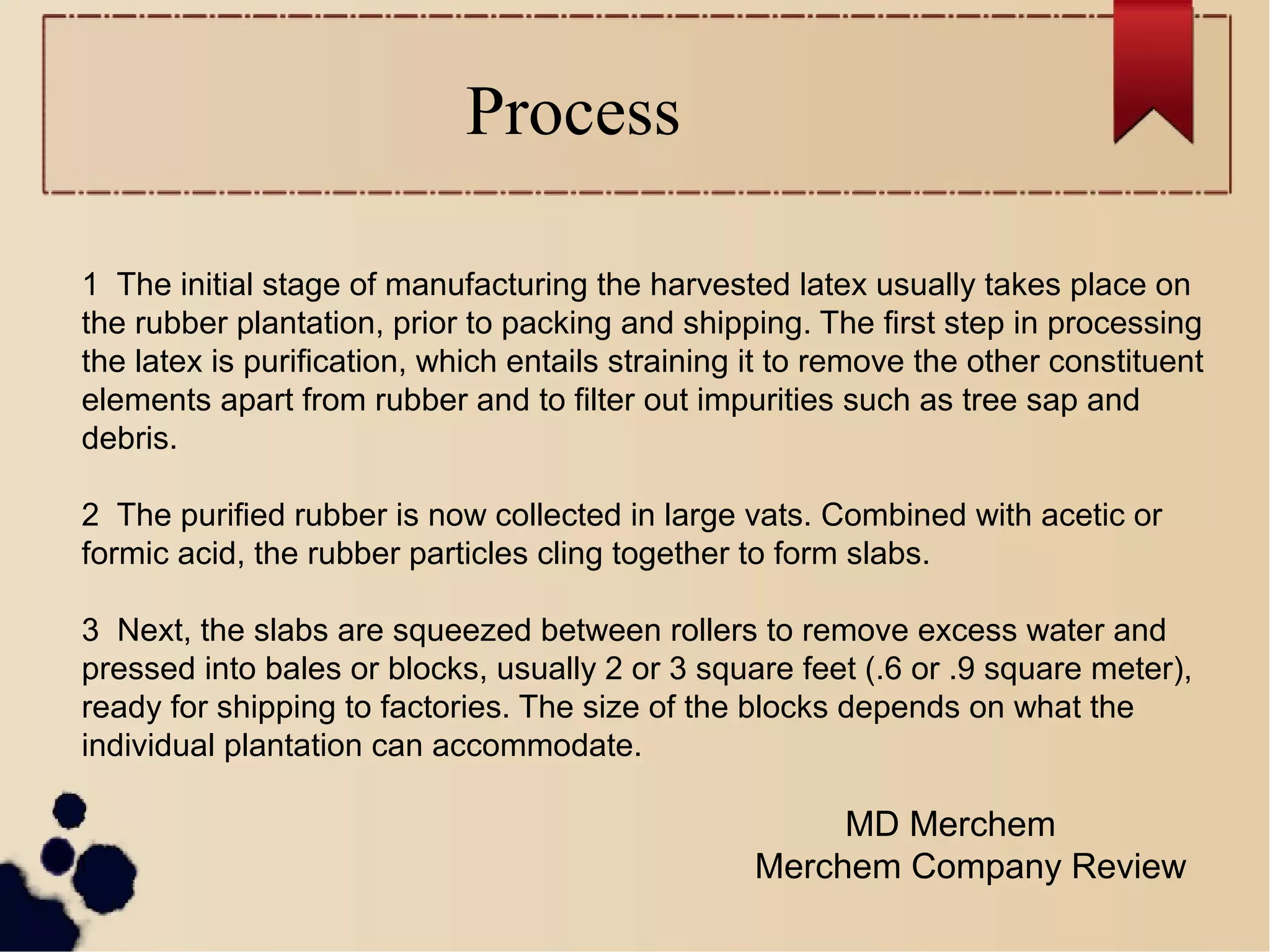 Merchem Company Review- Manufacturing of Rubber Band | PPT
