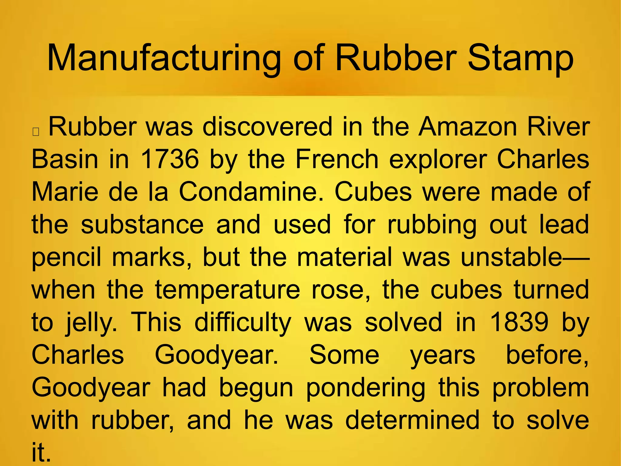 Merchem MD Manufacturing of Rubber Stamp | PPTX