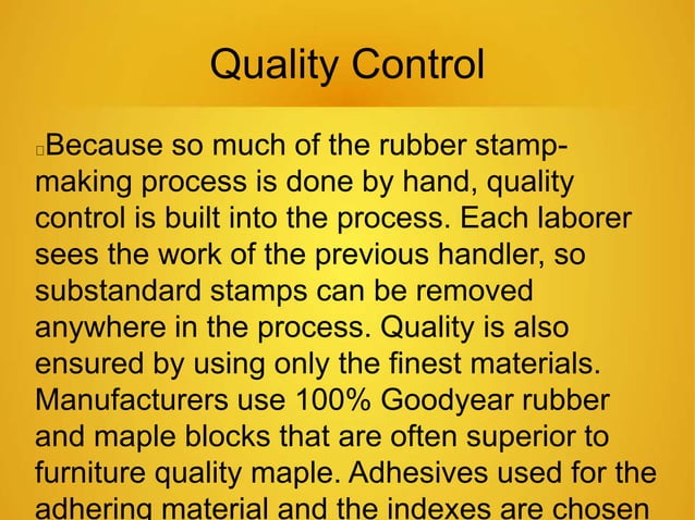 Merchem MD Manufacturing of Rubber Stamp | PPTX